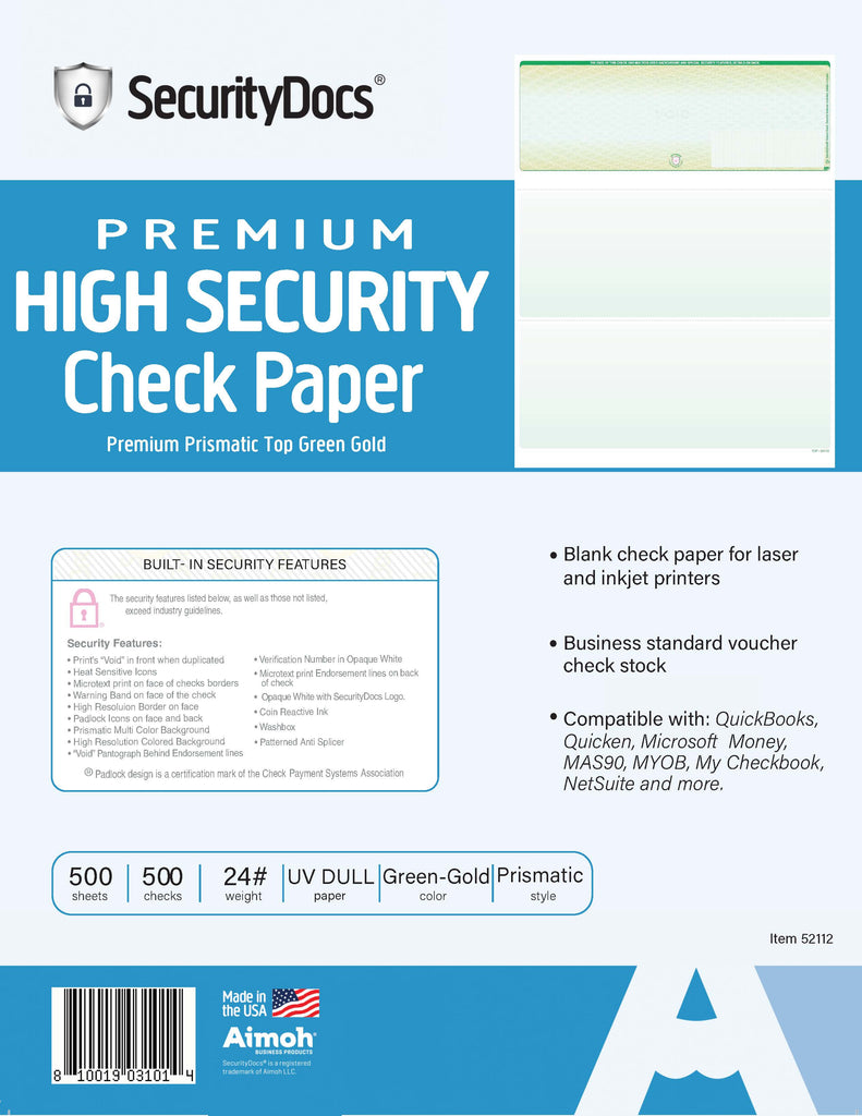 BUSINESS CHECKS ON TOP OF PAGE — Aimoh